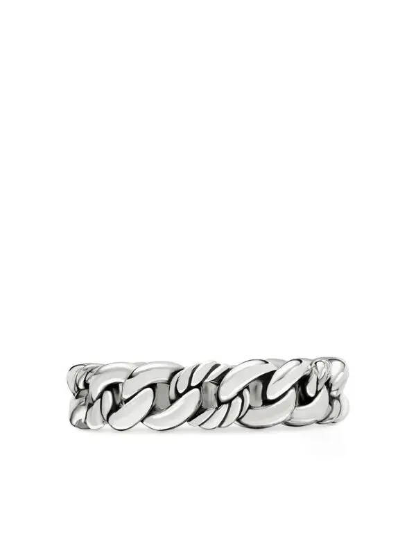 David Yurman Sterling Curb Link Band Ring