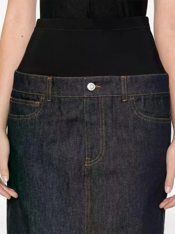 Coperni Hybrid Denim Midi Skirt