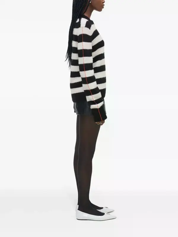 Marc Jacobs Striped Embroidered Jumper
