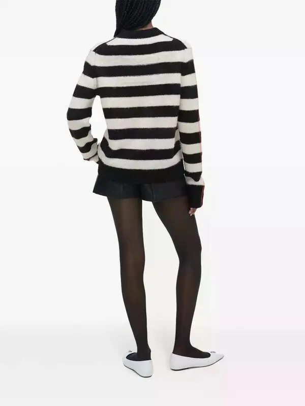Marc Jacobs Striped Embroidered Jumper
