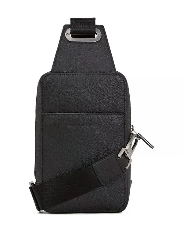 Karl Lagerfeld K/monogram Leather Messenger Bag