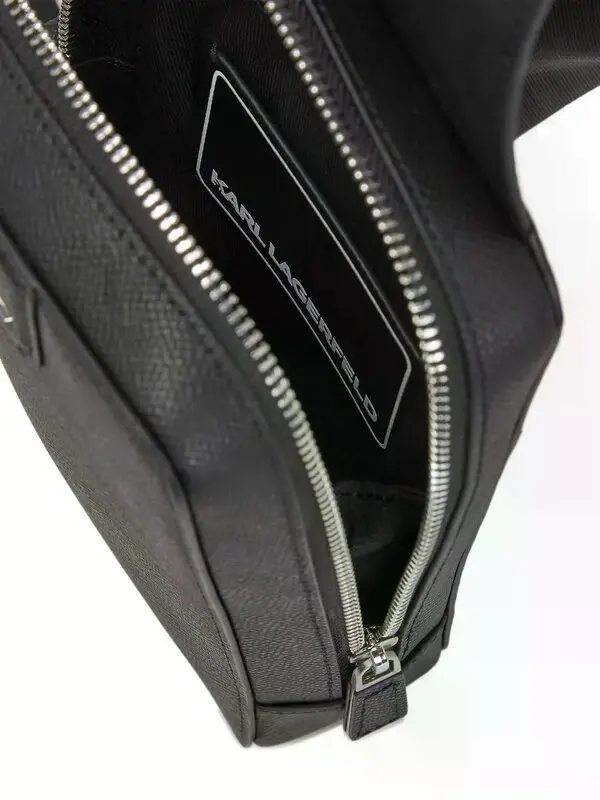 Karl Lagerfeld K/monogram Leather Messenger Bag