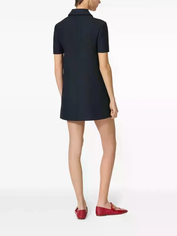 Valentino Garavani Crepe Couture Mini Dress With Gold-tone Buttons