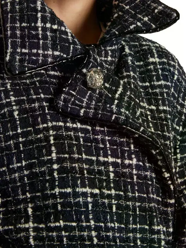GENNY Double-breasted Tweed Coat