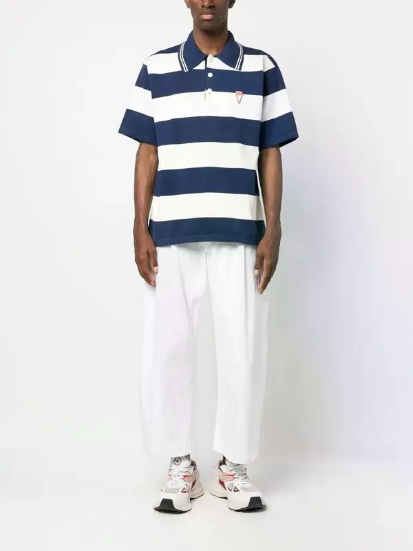 Kenzo Embroidered Logo Striped Polo Shirt