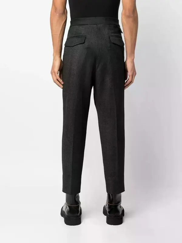 WHITE MOUNTAINEERING Pleated Tapered Cropped Trousers