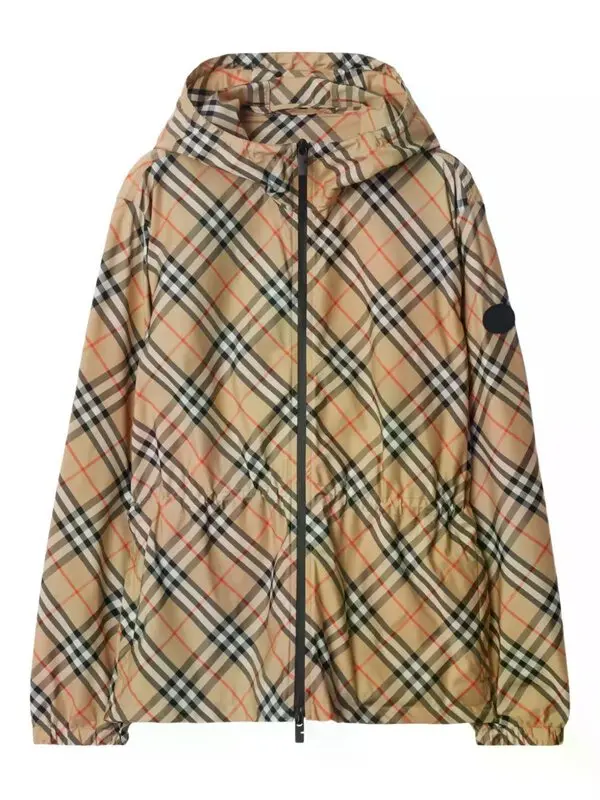 Burberry Check Lightweight Hooded Jacket
