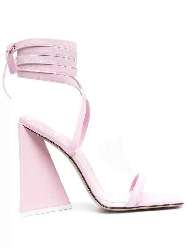 Attico Isa Ankle-tie Sandals - Pink