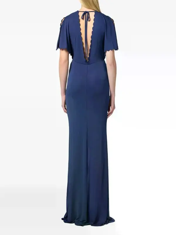 Elisabetta Franchi Scallop-edge Gown