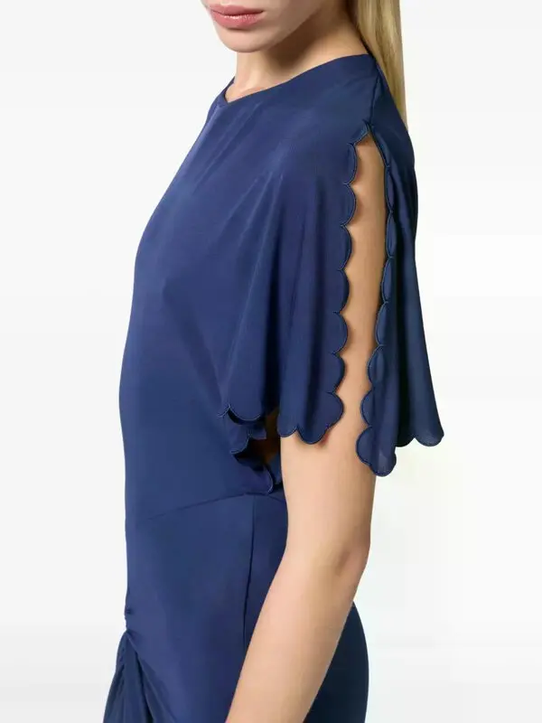Elisabetta Franchi Scallop-edge Gown