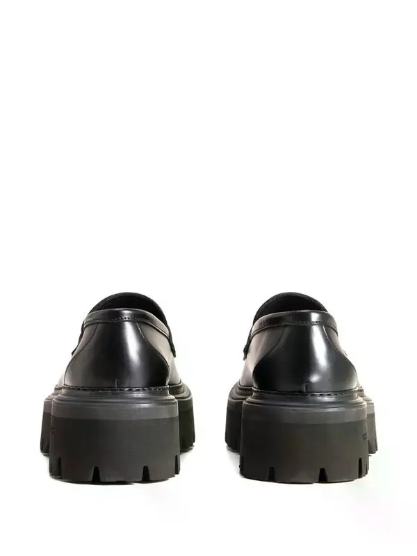 Woolrich Round Toe Leather Loafers