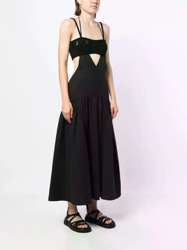 Goen.j Layered Crochet-top Maxi Dress
