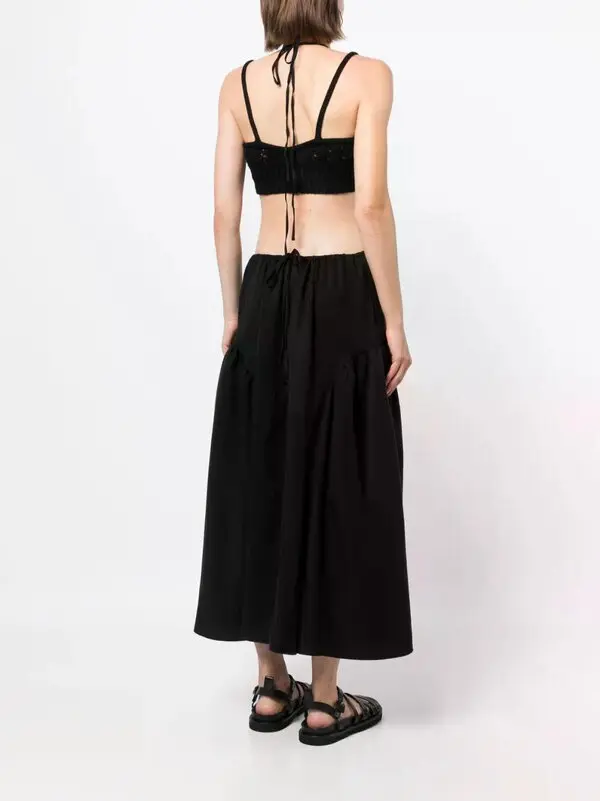 Goen.j Layered Crochet-top Maxi Dress