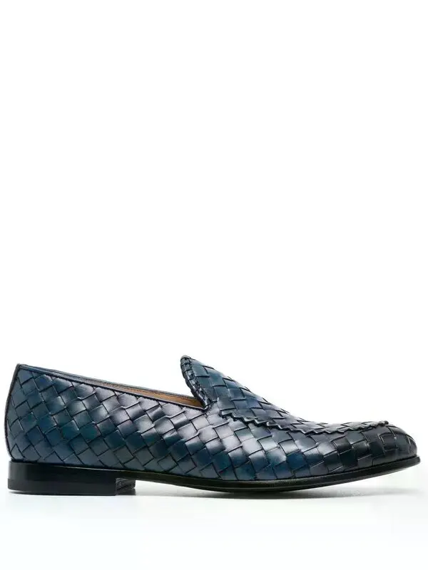 SCAROSSO Vittorio Interwoven Loafers - Blue