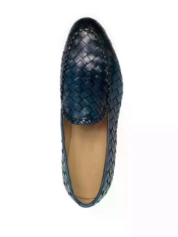 SCAROSSO Vittorio Interwoven Loafers - Blue