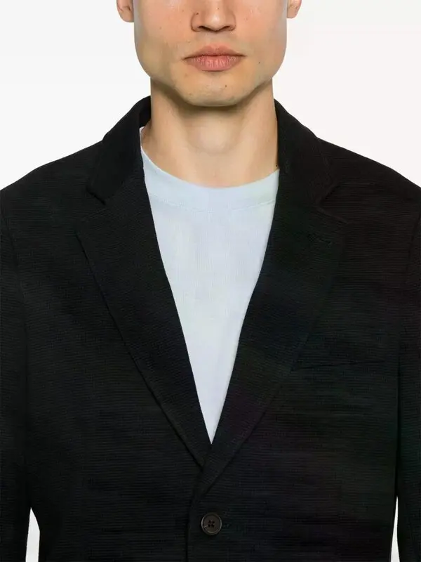 Emporio Armani Waffle-jersey Single-breasted Blazer
