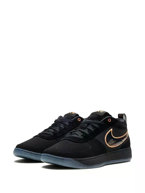 Nike Leather And Mesh Panelled Sneakers With Swoosh Logo