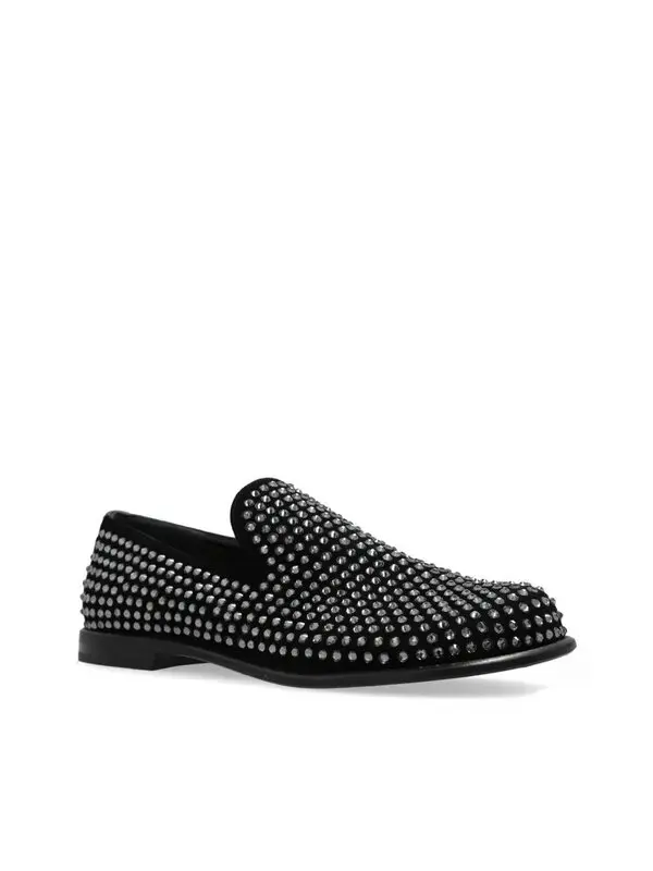 JW Anderson Crystal-embellished Loafers - Black