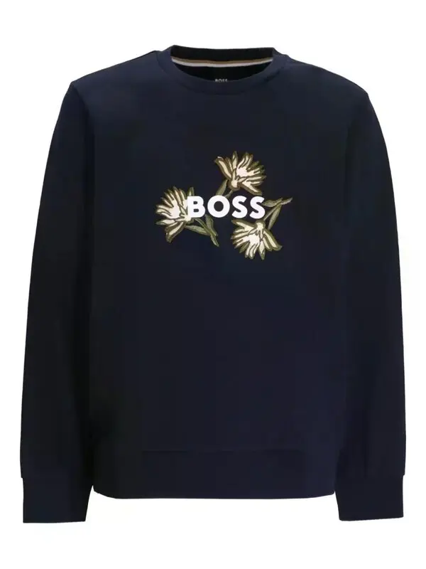 BOSS Floral-embroidered Sweatshirt