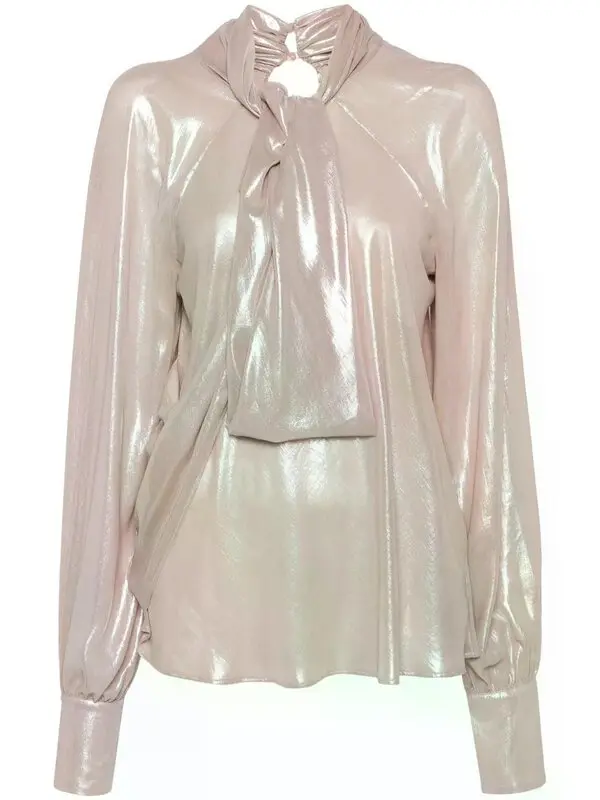 GENNY Draped Chiffon Top - Pink