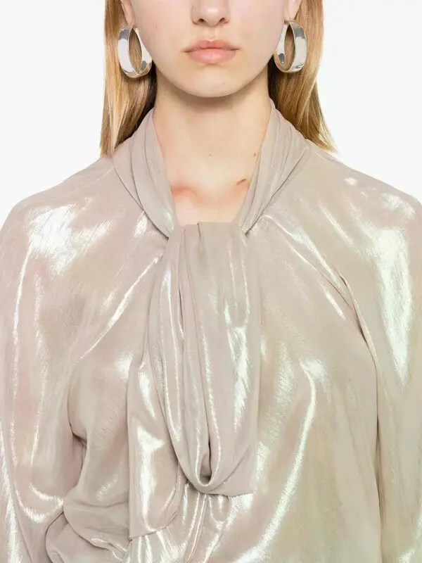 GENNY Draped Chiffon Top