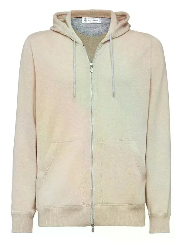 Brunello Cucinelli Cashmere Zip-up Hoodie - Neutrals