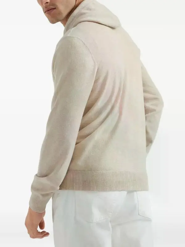 Brunello Cucinelli Cashmere Zip-up Hoodie - Neutrals