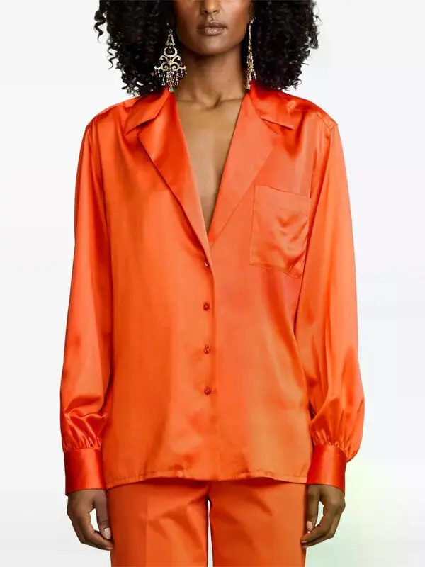Ralph Lauren Stretch-silk Shirt - Orange