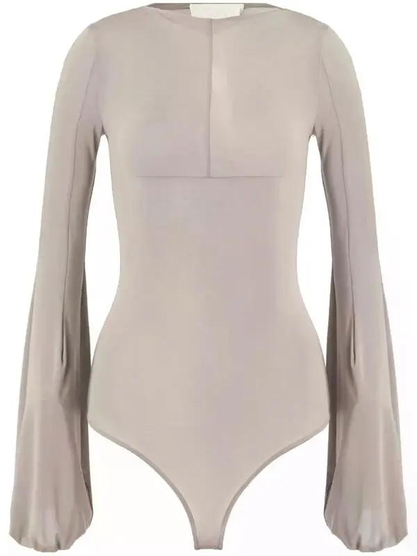 GENNY Puff-sleeve Bodysuit - Neutrals