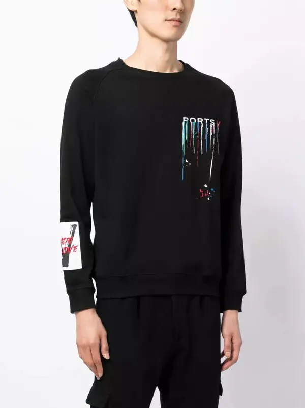 PORTS V Logo Paint Splatter Sweatshirt