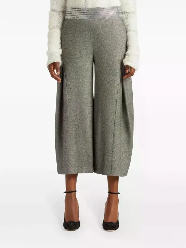 GENNY Wide-leg Cropped Trousers