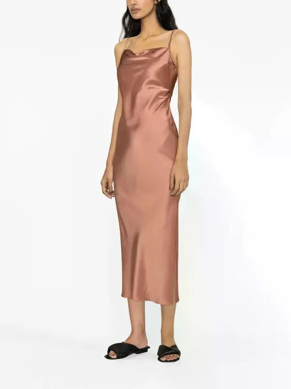 Nanushka Fiore Satin Slip Midi Dress