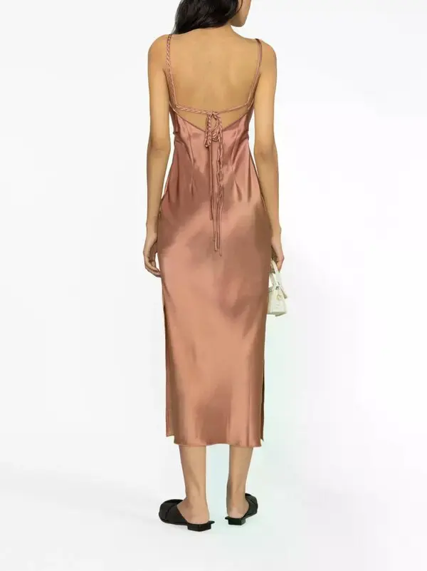 Nanushka Fiore Satin Slip Midi Dress