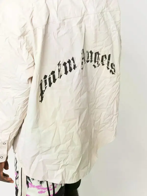 Palm Angels Logo-print Long-sleeve Shirt