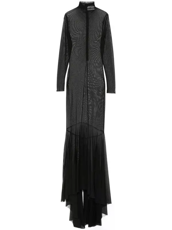 ATU BODY COUTURE Point D'esprit Maxi Dress - Black