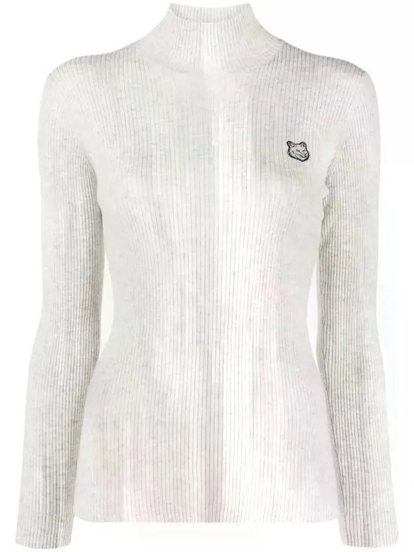 Maison Kitsuné Fox Motif High-neck Jumper