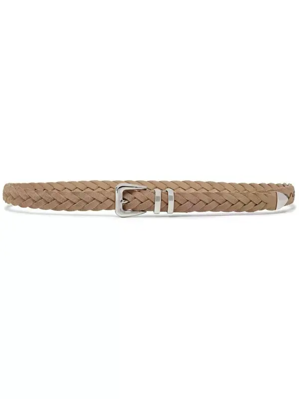 Brunello Cucinelli Braided Leather Belt - Brown