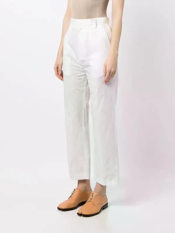 MAISON MARGIELA Pinstripe Cropped Trousers