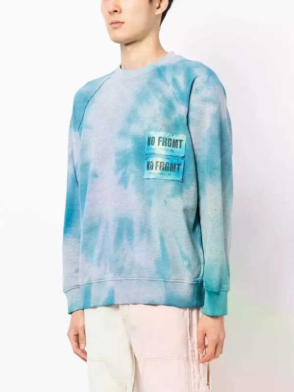 STAIN SHADE Tie-dye Effect Sweatshirt With Logo Detail