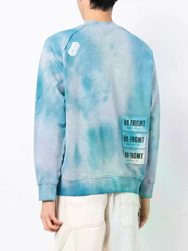STAIN SHADE Tie-dye Effect Sweatshirt With Logo Detail