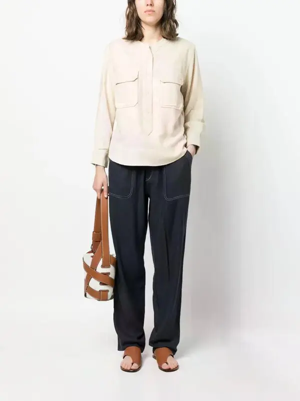 MARANT ETOILE Viamao Silk Trousers - Black