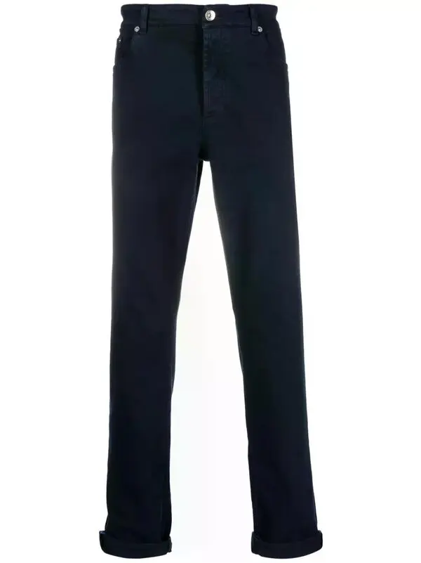 Brunello Cucinelli Five-pocket Straight Leg Jeans - Blue