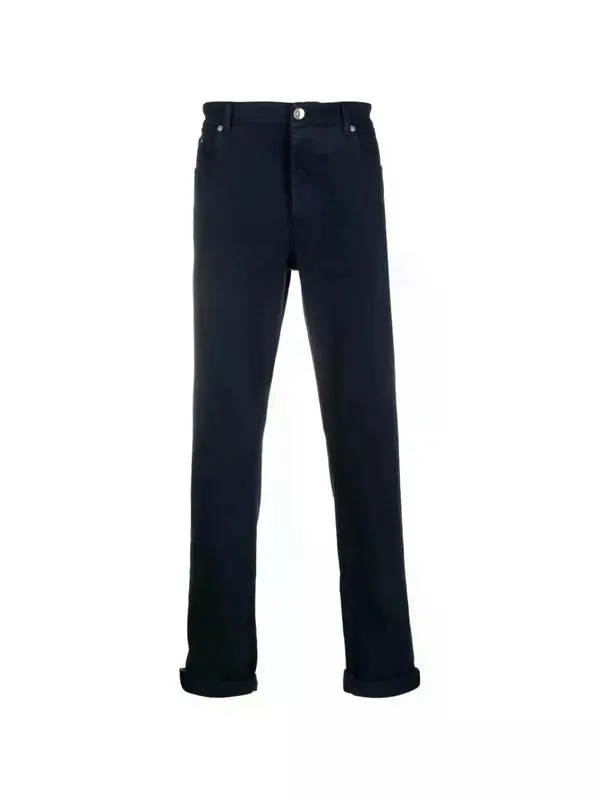 Brunello Cucinelli Five-pocket Straight Leg Jeans - Blue