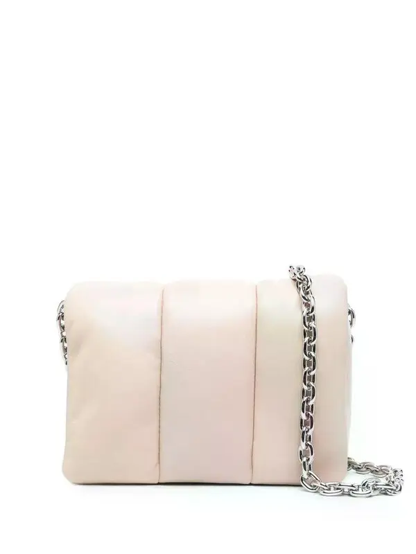 STAND STUDIO Padded Panel Clutch Bag With Chain Strap - Neutrals