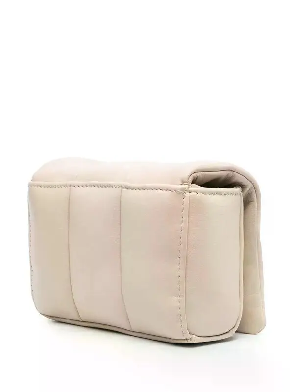 STAND STUDIO Padded Panel Clutch Bag With Chain Strap - Neutrals
