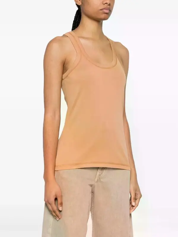 LEMAIRE Ribbed Cotton Stretch-jersey Tank Top - Brown