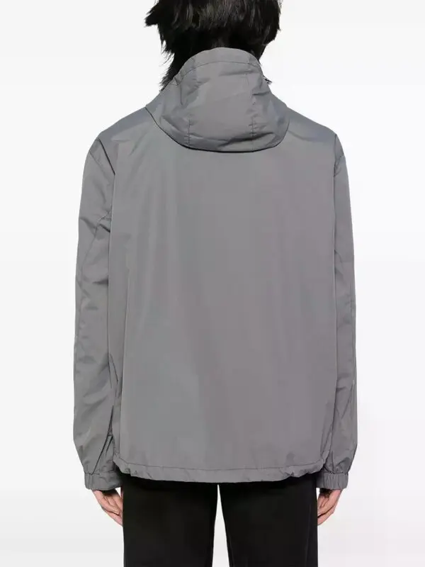 CHOCOOLATE Hooded Zip-up Windbreaker - Grey