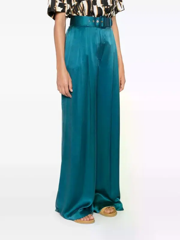 Zimmermann Silk Wide Leg Belted Trousers