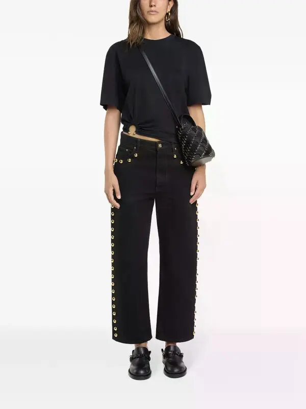 Rabanne Embellished Wide-leg Jeans