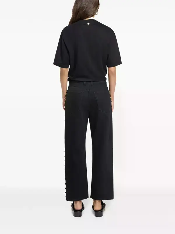 Rabanne Embellished Wide-leg Jeans